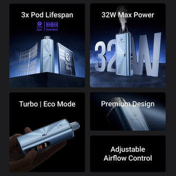 Elf Bar ELFX Mega Kit | 2800mAh, 32W & QUAQ DURA Tech | Vapestore UK