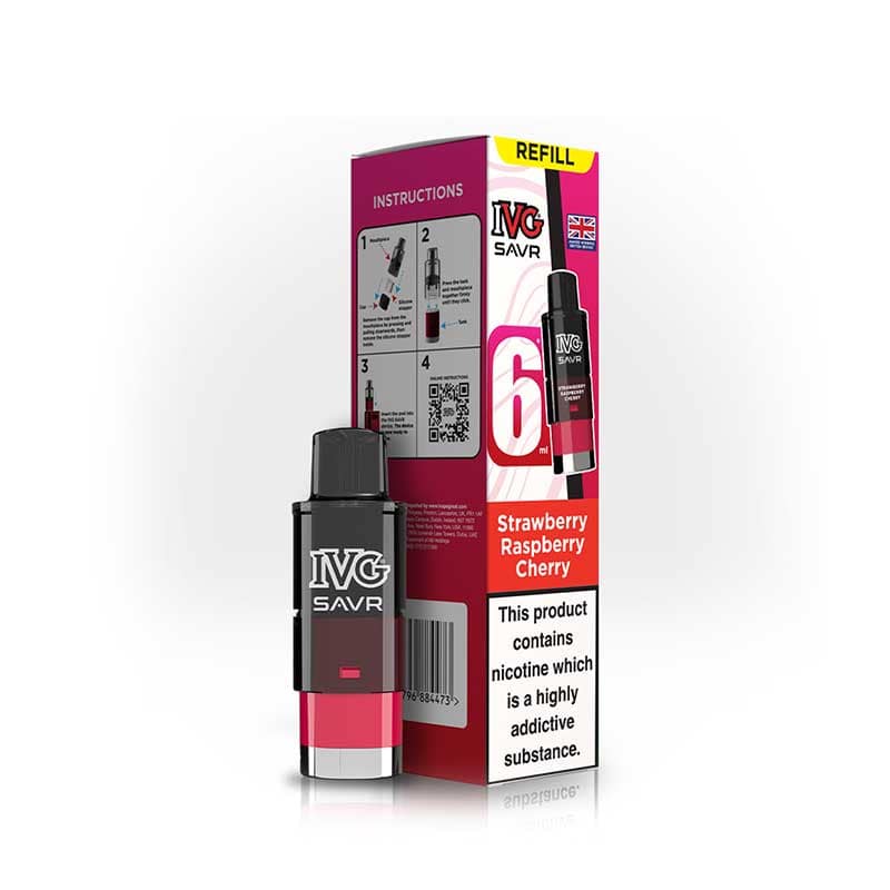 Strawberry Raspberry Cherry IVG Savr 3000 Pod + Refill – 20mg ...