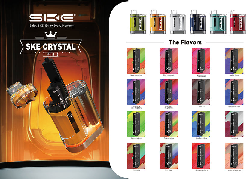 The NEW SKE Crystal 2400 4 in 1 Pod Kit: Four Times the Fun in One ...