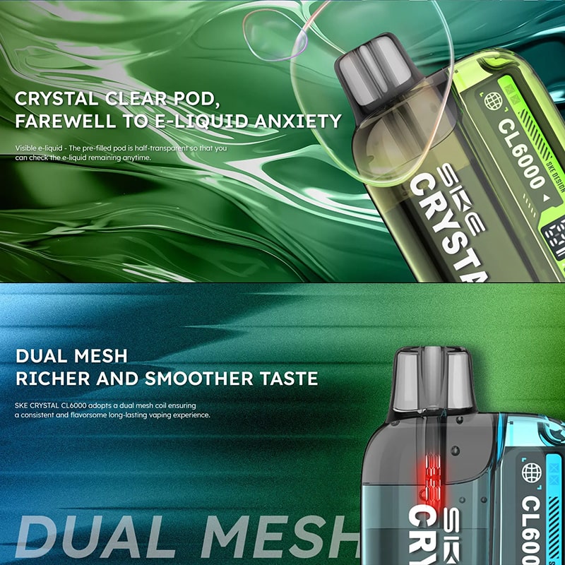 SKE Crystal CL6000 Prefilled Pod Vape Kit | Vapestore UK