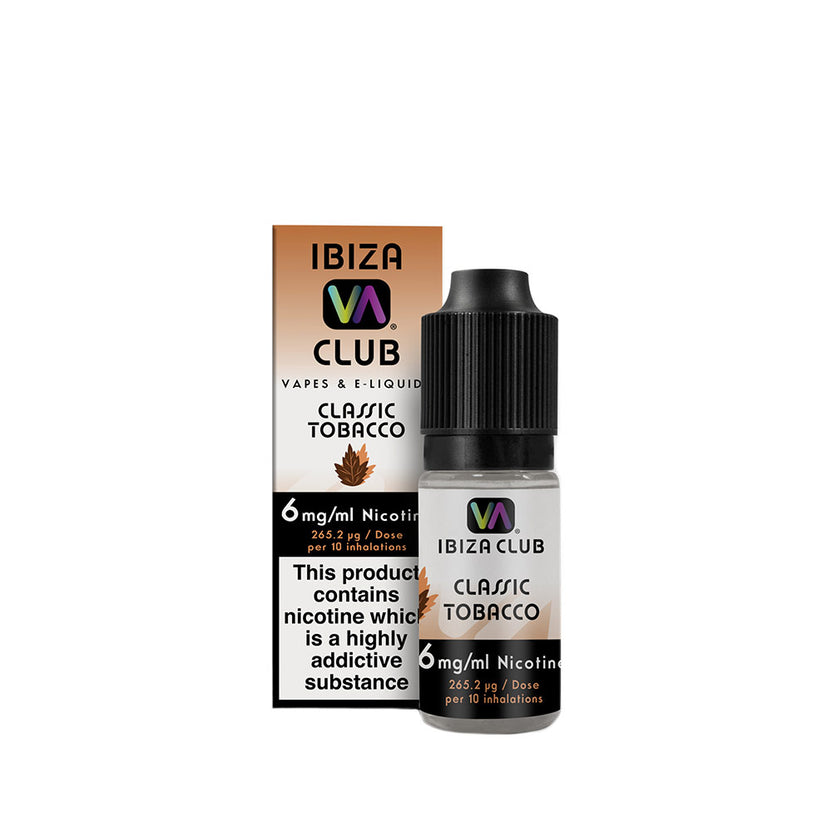 Ibiza Club Classic Tobacco 50/50 E-liquid | Vapestore UK
